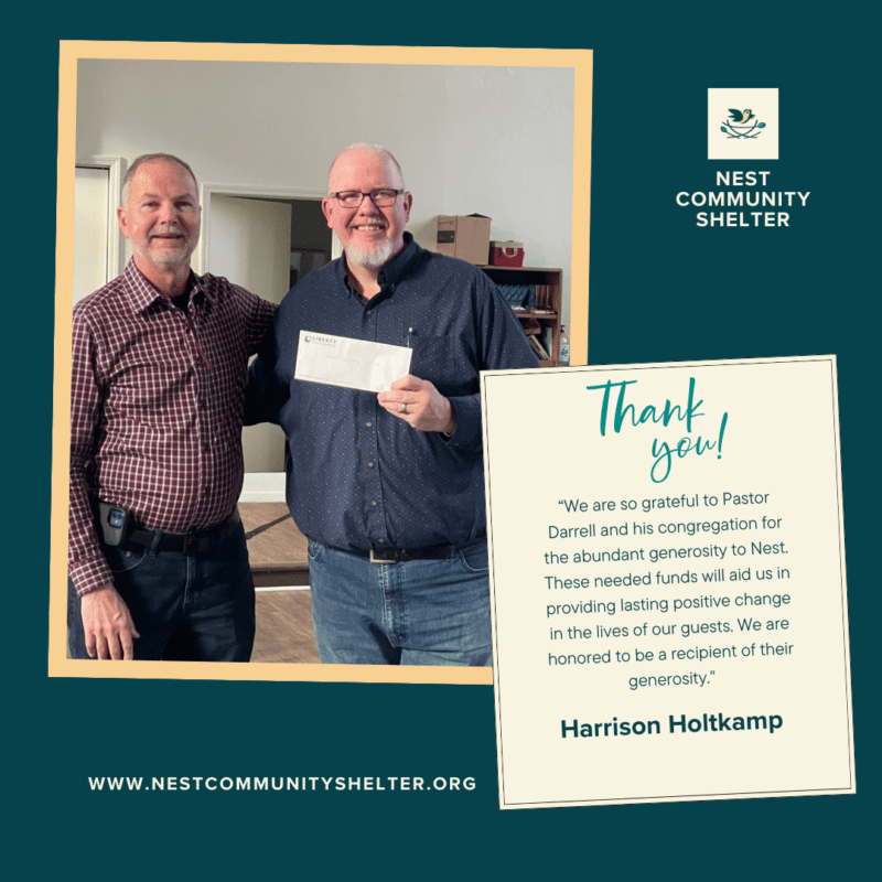 Nurturing Hope: Liberty Bible Church's Impact on Nest Community Shelter ...